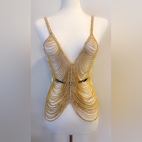 LuxFashionGalleria | Accessories | Sexy Costume Rhinestone Tassel Body ...